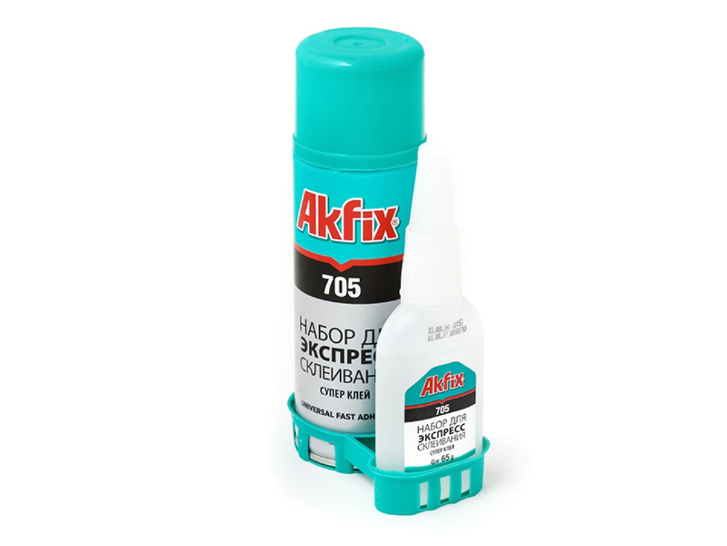 Клей двухкомпонентный универсальный Akfix AK705 (200мл+65г) - ТВЦ ...